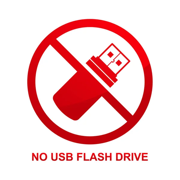 No usb flash red drive sign isolated on transparent background Stock ...