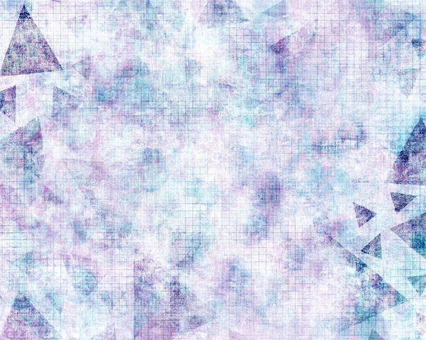 Faded Textured Grid Paper Illustration with Purple Triangles - Stock ...
