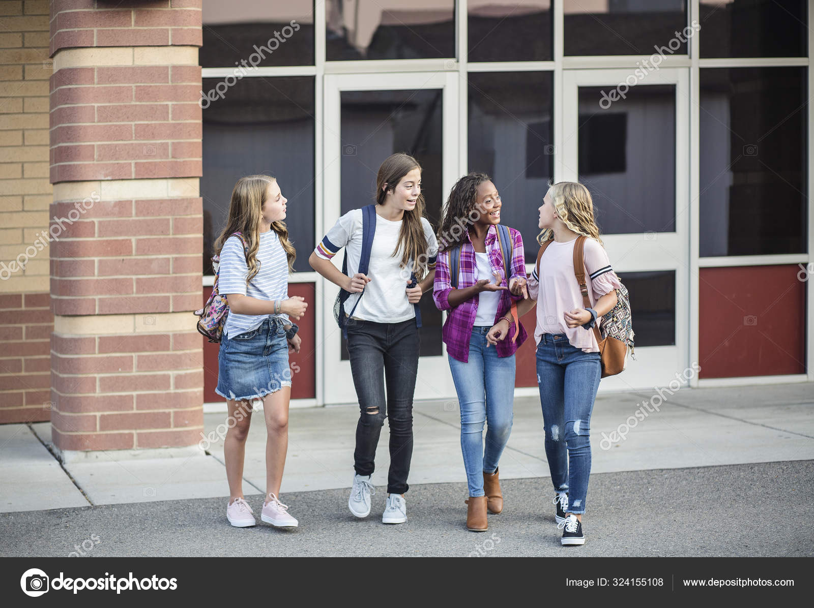 Friends Talking In School