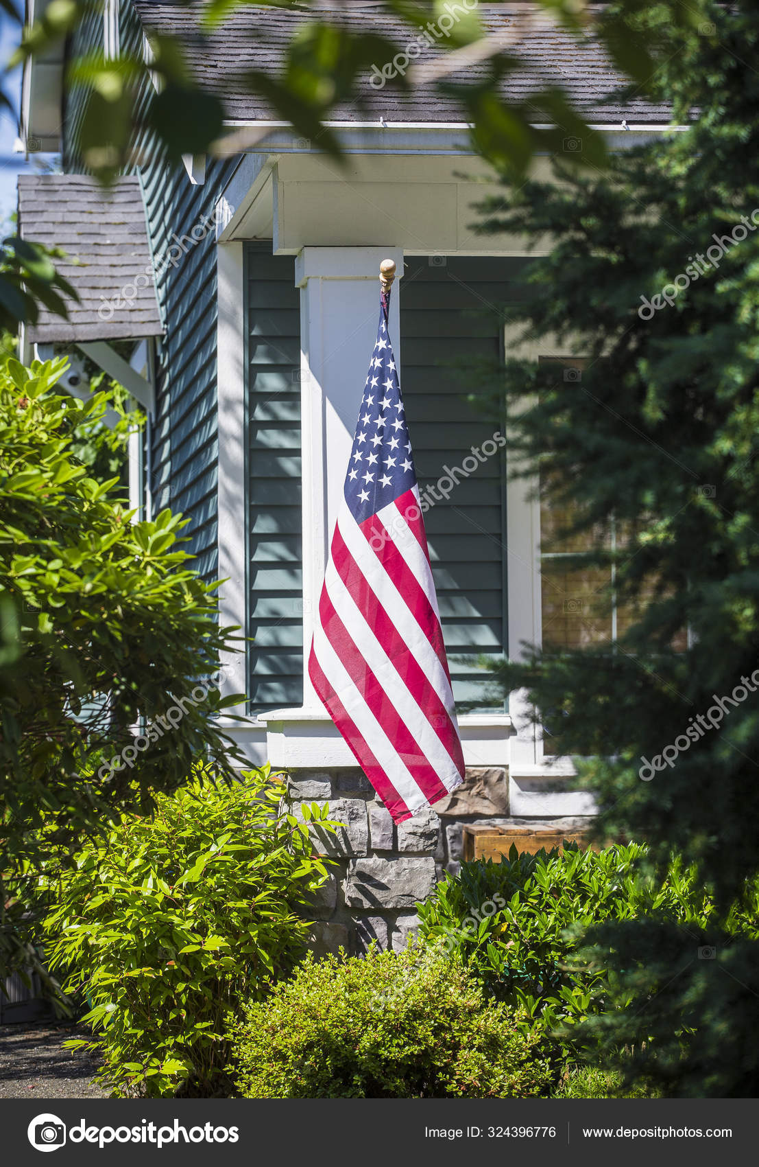 American Flag Vertical Hanging