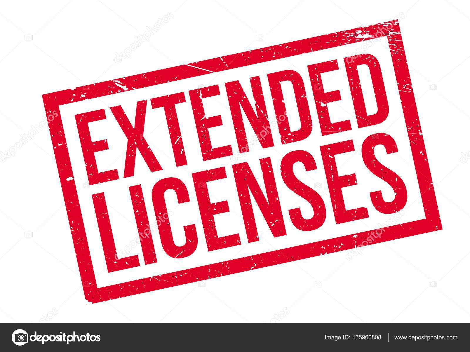 Extended Licenses rubber stamp Stock Vector Image by ©lkeskinen0 #135960808