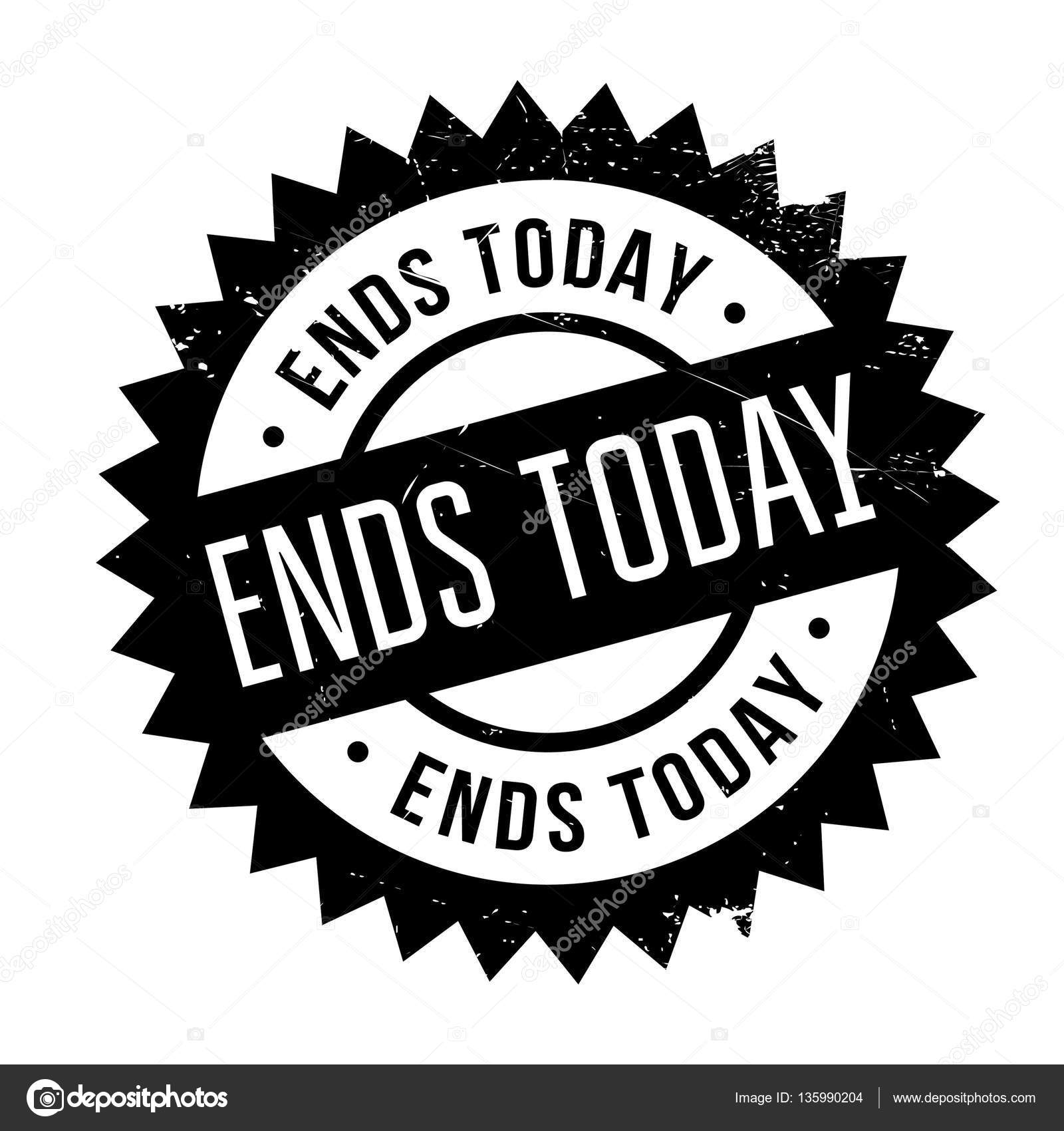 Ends Today rubber stamp Stock Vector Image by ©lkeskinen0 #135990204