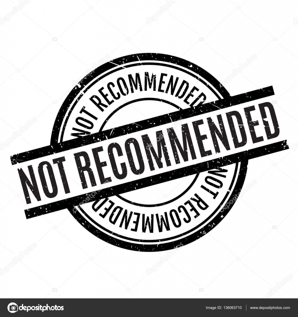 Not Recommended rubber stamp — Stock Vector © lkeskinen0 #136063710