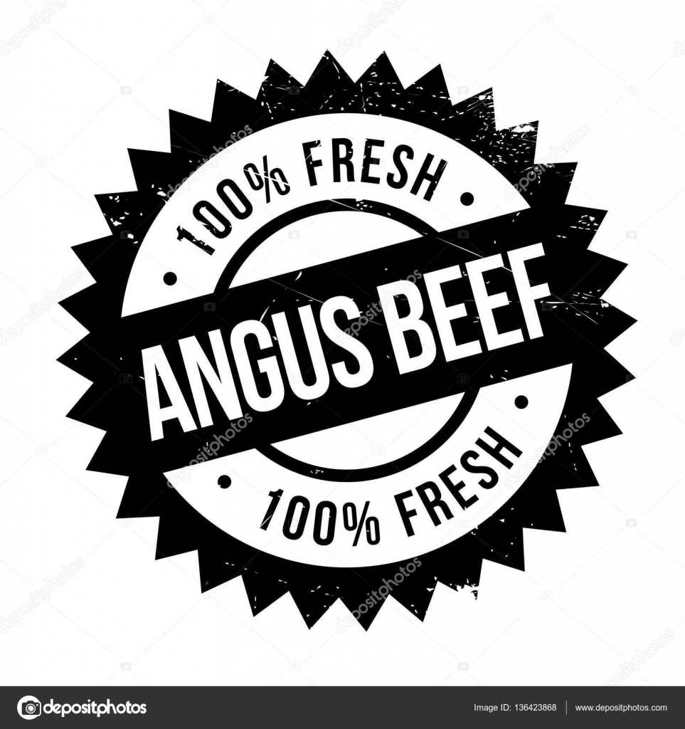 Sello de carne Angus vector, gráfico vectorial © lkeskinen0 imagen ...