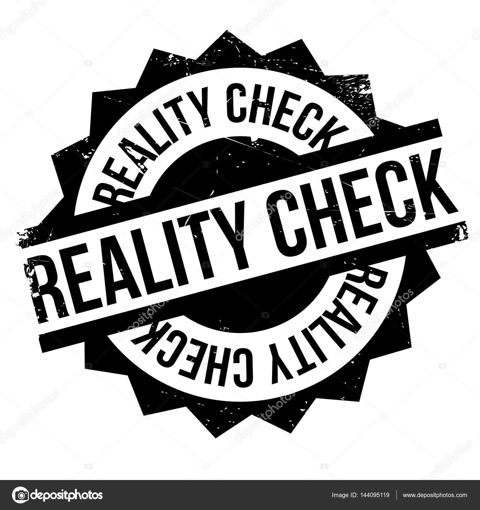 REALITY CHECK Sello de goma Vector de stock por ©lkeskinen0 144095119