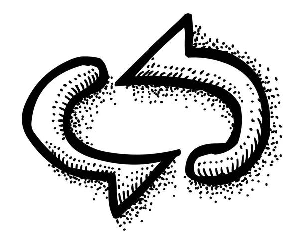 A repeat button icon drawing — Stock Vector © interactimages #19059037