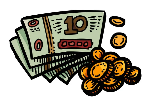 Tegneserie billede af pose med penge — Stock-vektor © lkeskinen0 #162459664