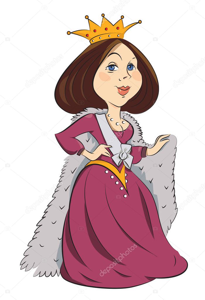 Imagen de dibujos animados de la reina con corona 2023