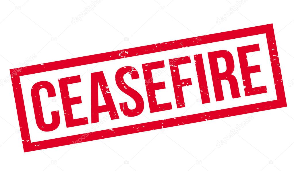 Ceasefire rubber stamp — Stock Vector © lkeskinen0 #167410404