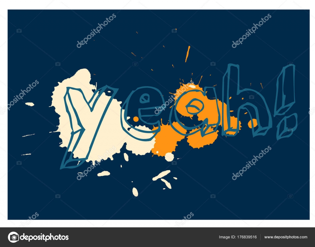 Yeah typography for kids — Stock Vector © lkeskinen0 #176839516