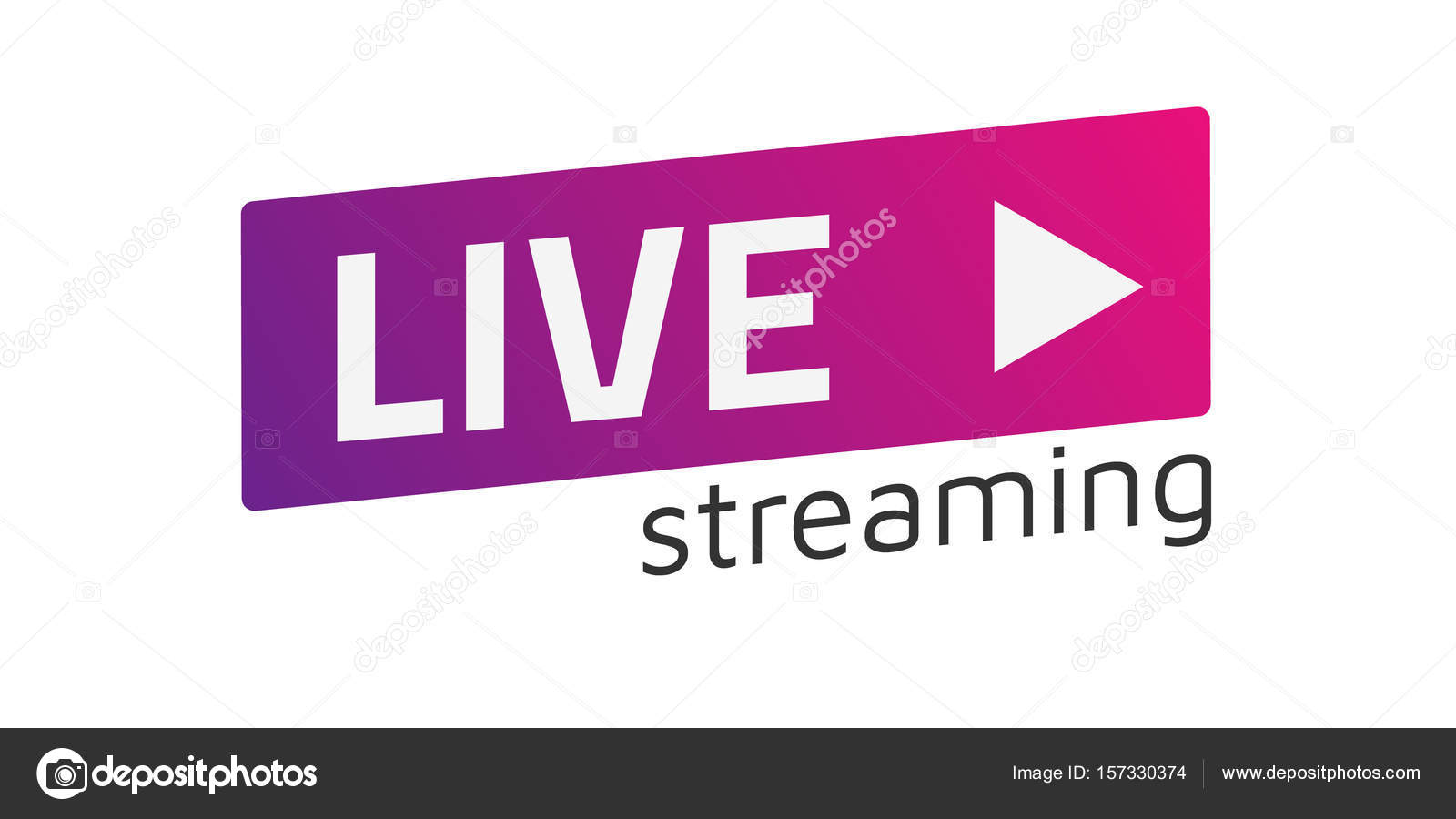 Vector Live Stream sign, emblem, logo. Color gradient. Stock Vector ...