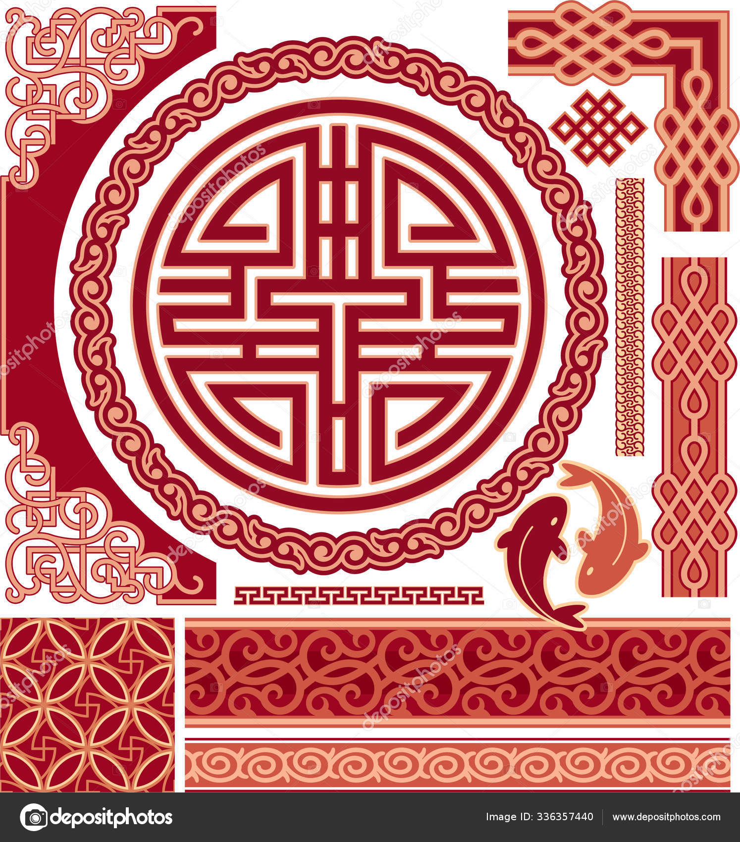 Chinese Patterns And Designs Border