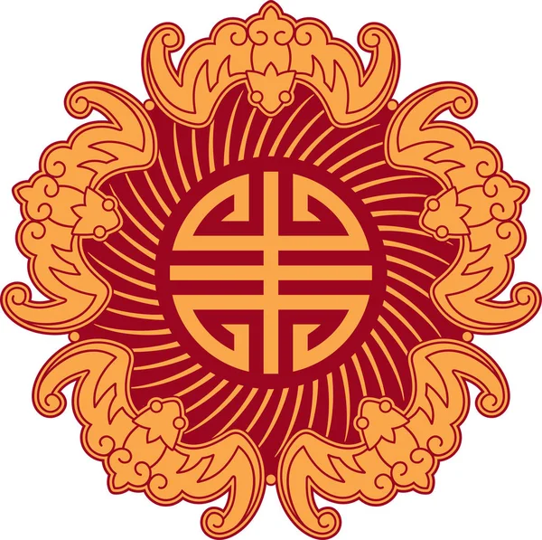 Patrón chino - Diseño de longevidad y prosperidad, Cinco murciélagos ...