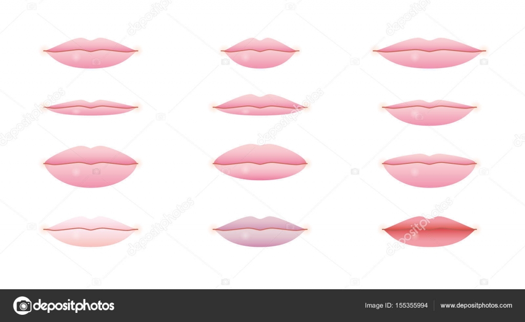 Lip type female body parts — Stock Vector © alphabetMN #155355994