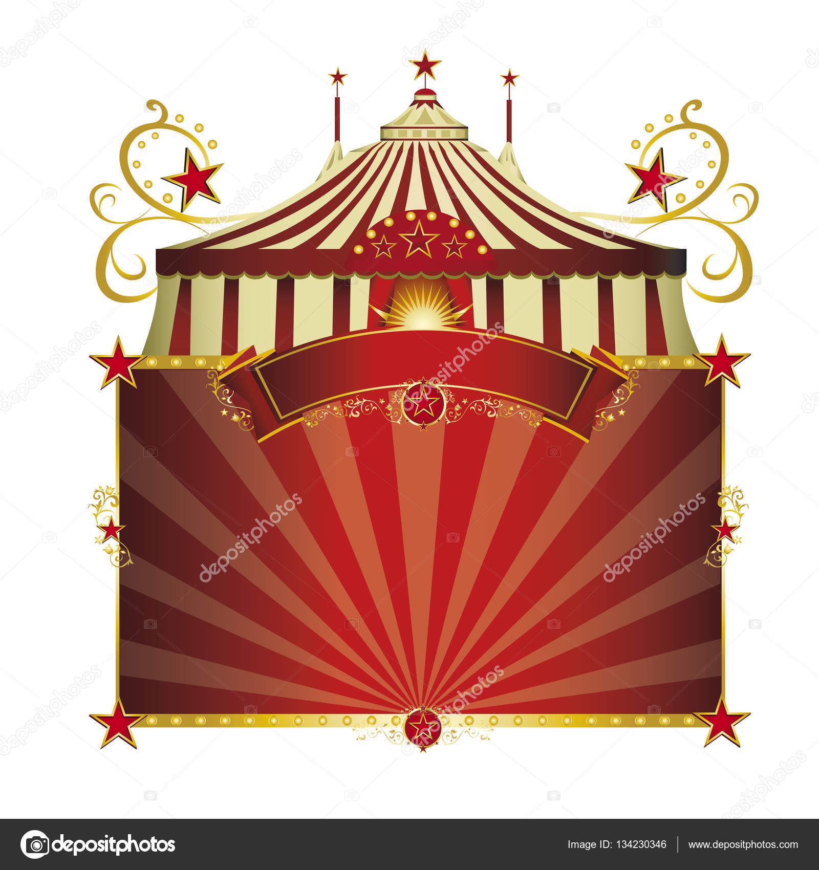 Circus red frame Stock Vector Image by ©tintin75 #134230346