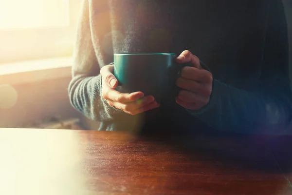 girls hands with cup of coffee - Stock Image - Everypixel