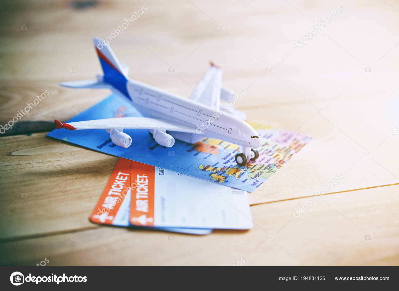 Plane Model World Map Tickets Airplane Traveling Tickets Booking ...