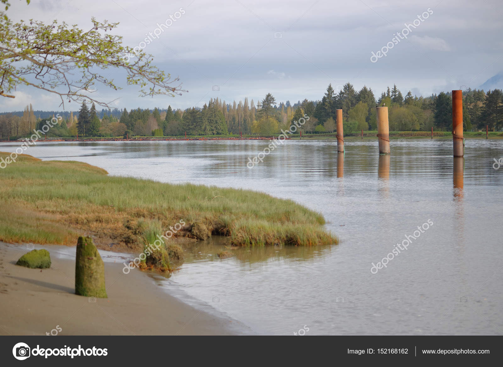 Old Riverfront Landscape Stock Photo by ©modfos 152168162