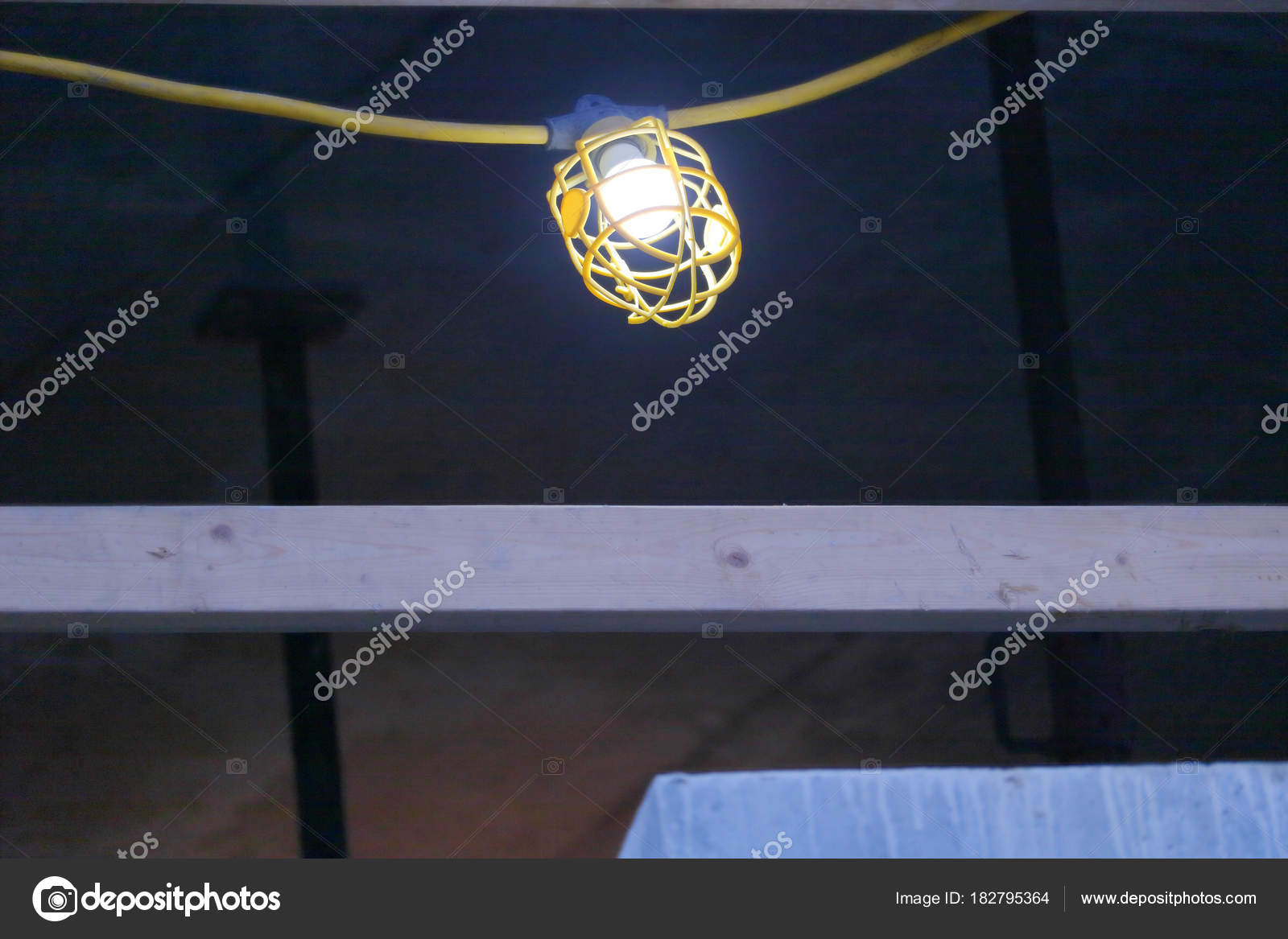 Light Protected Wire Mesh Used Illuminate Areas Construction Stock ...