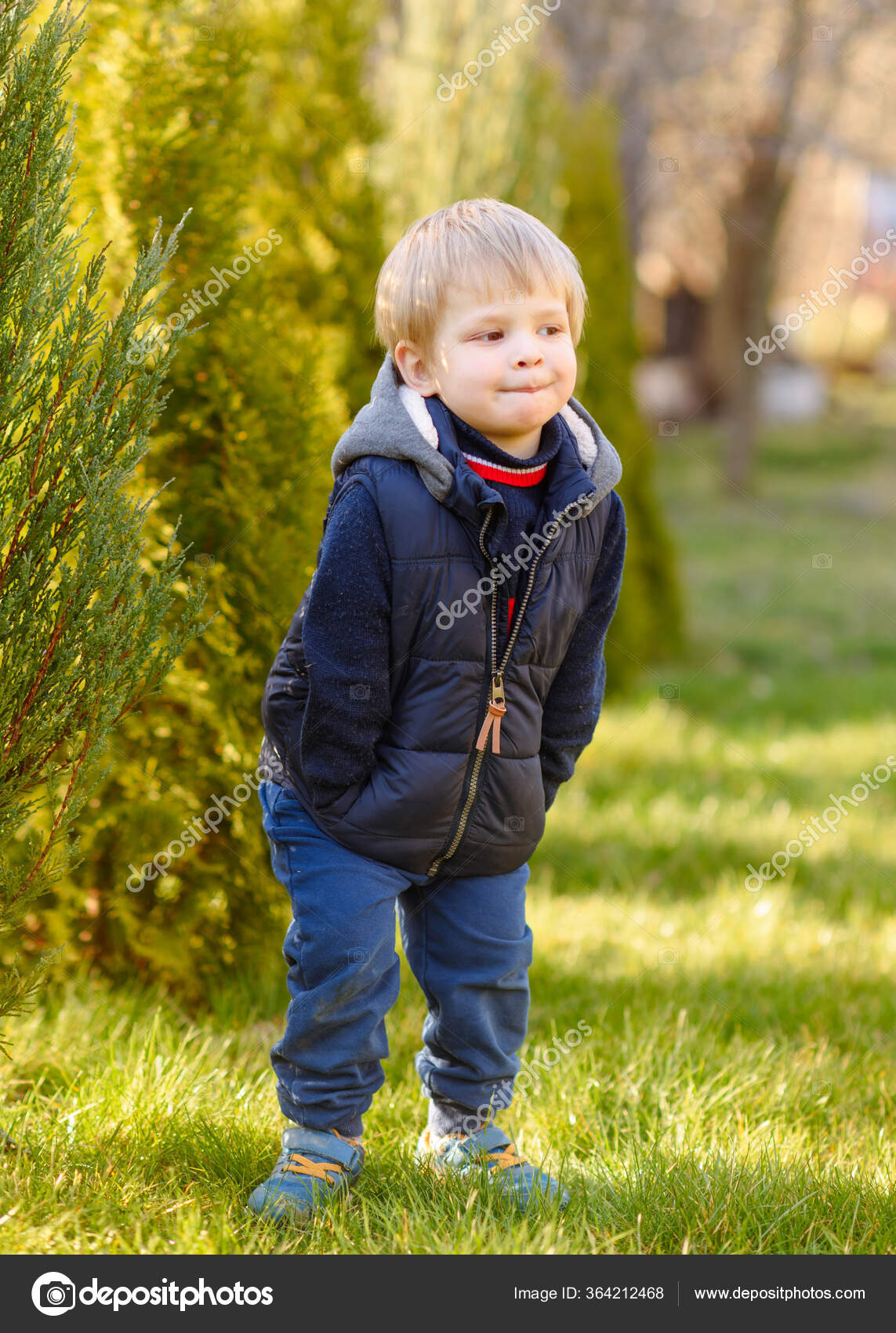 Portrait Little Model Boy Nature Stock Photo by ©zagorodnaya 364212468
