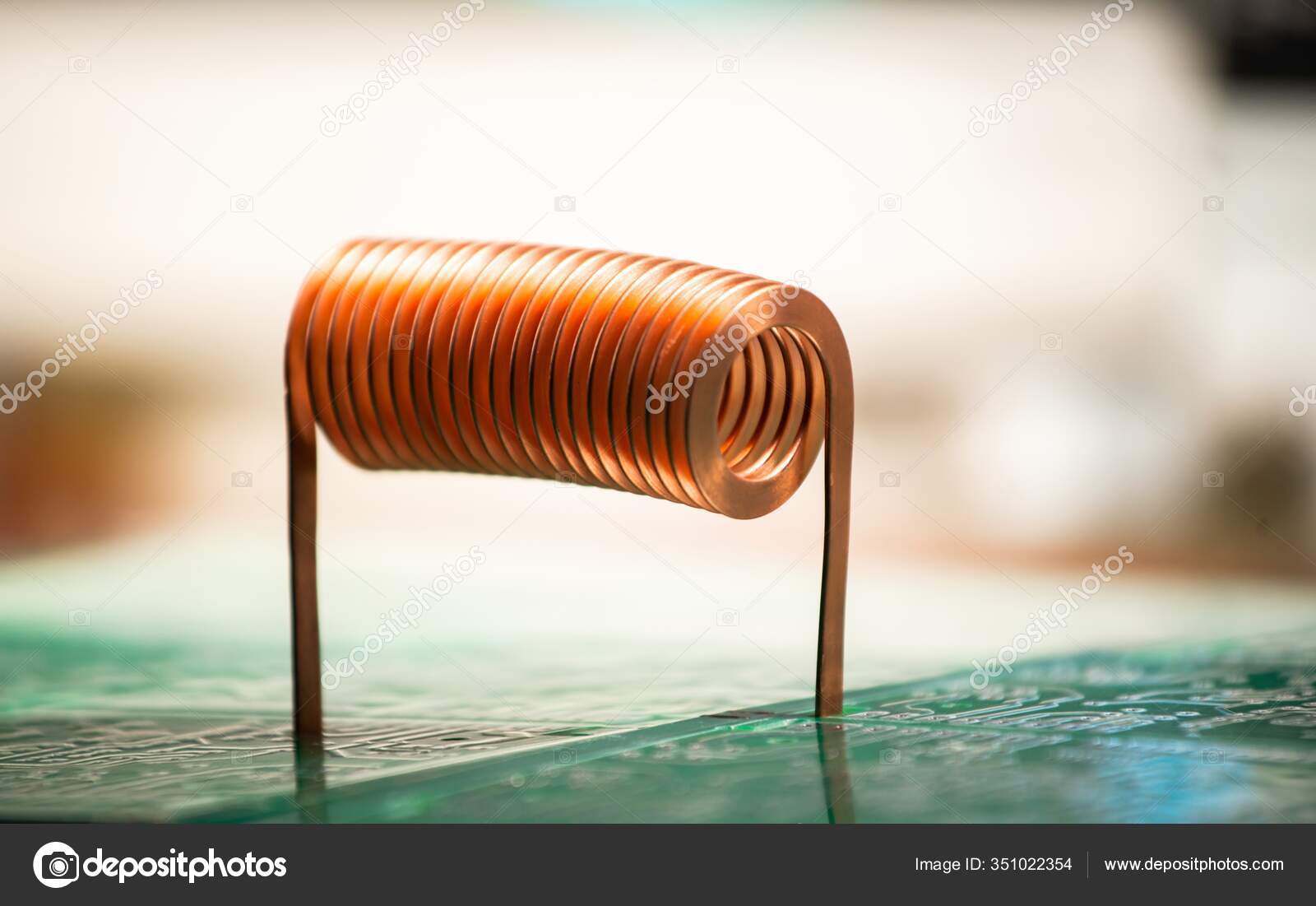 Close Large Twisted Copper Wire Stands Platform Large Gyodetic ...