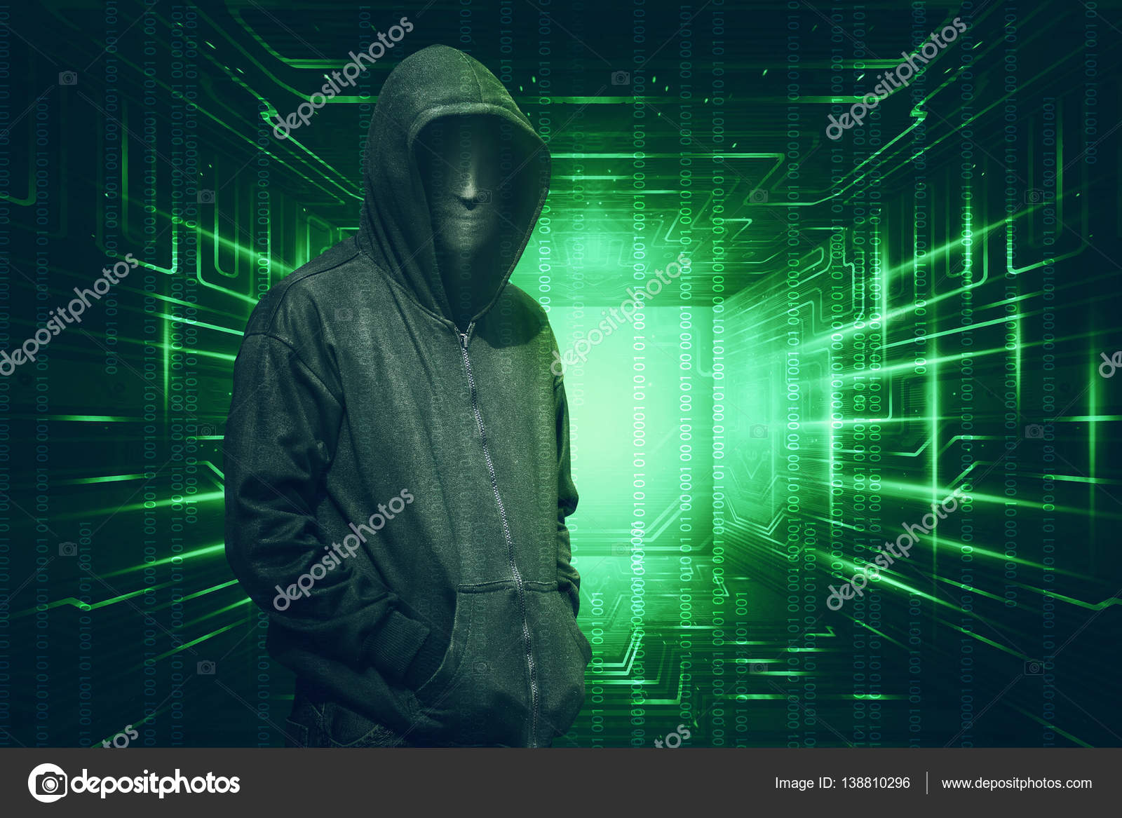 Hacker in mask and gloves Stock Photo by ©leolintang 138810296