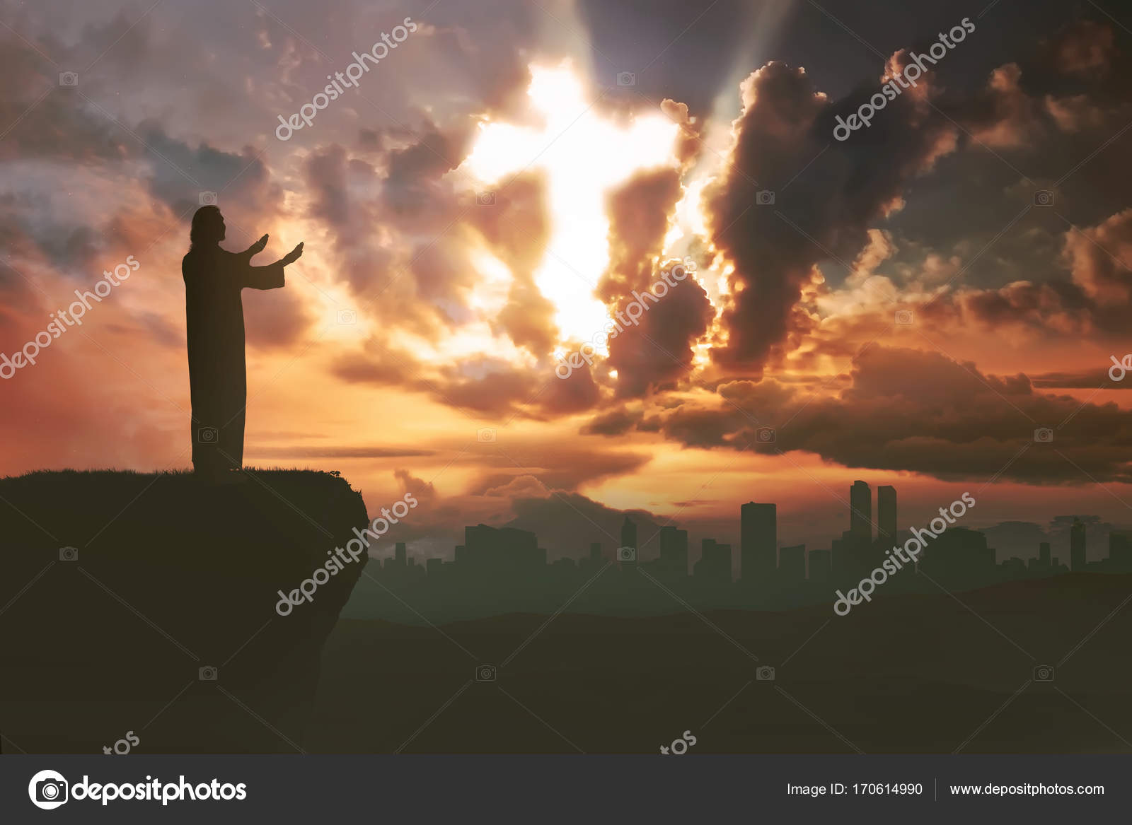 Man praying to god — Stock Photo © leolintang #170614990