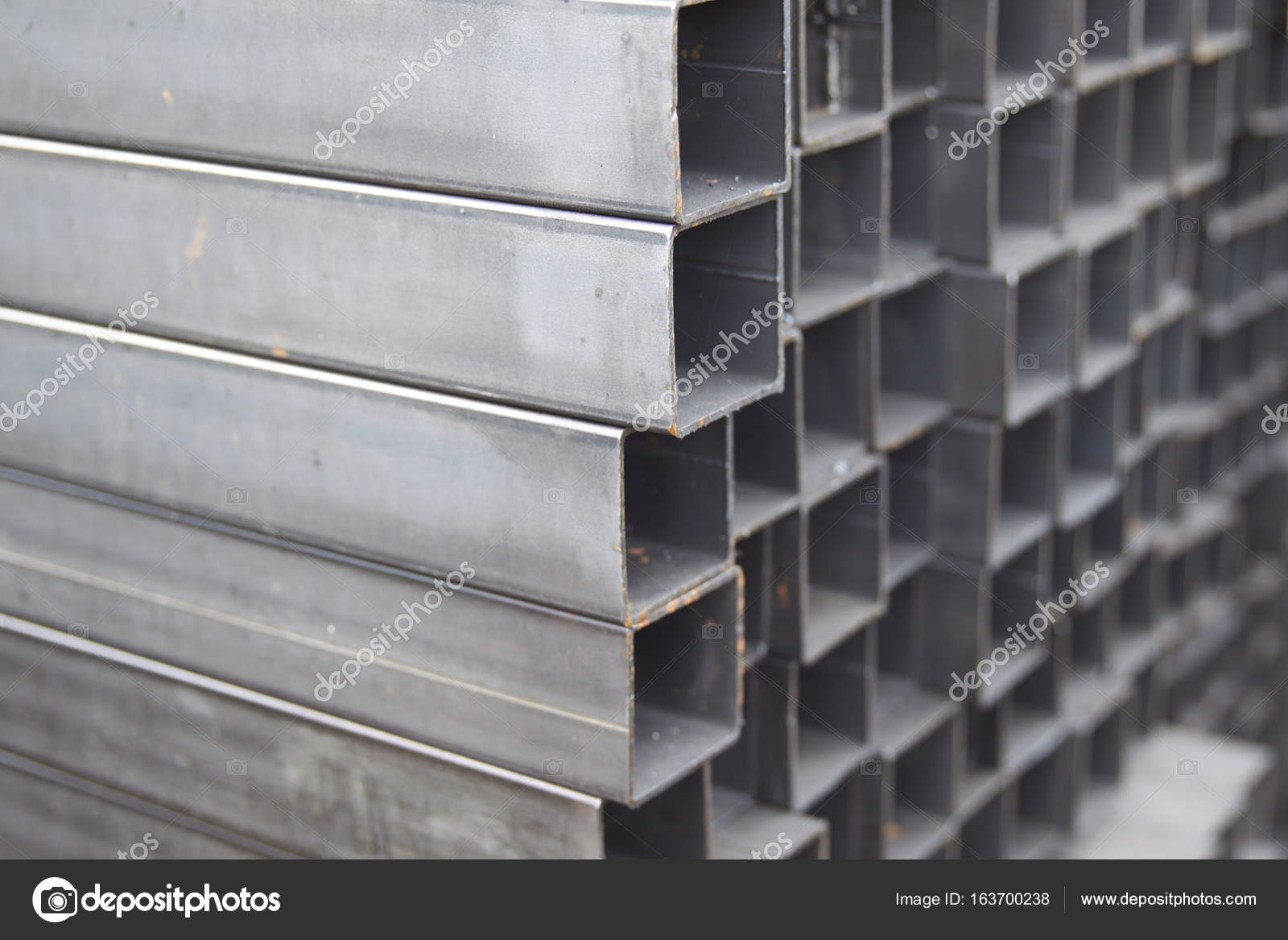 Metal Profile Pipe Rectangular Cross Section Packs Warehouse Metal ...