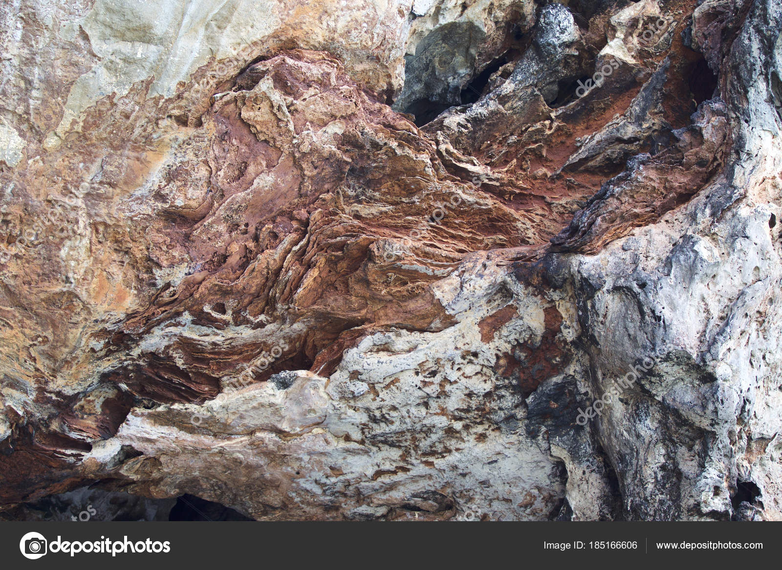 Details Forms Rocks Railay Peninsula Krabi Thailand Stock Photo by ...