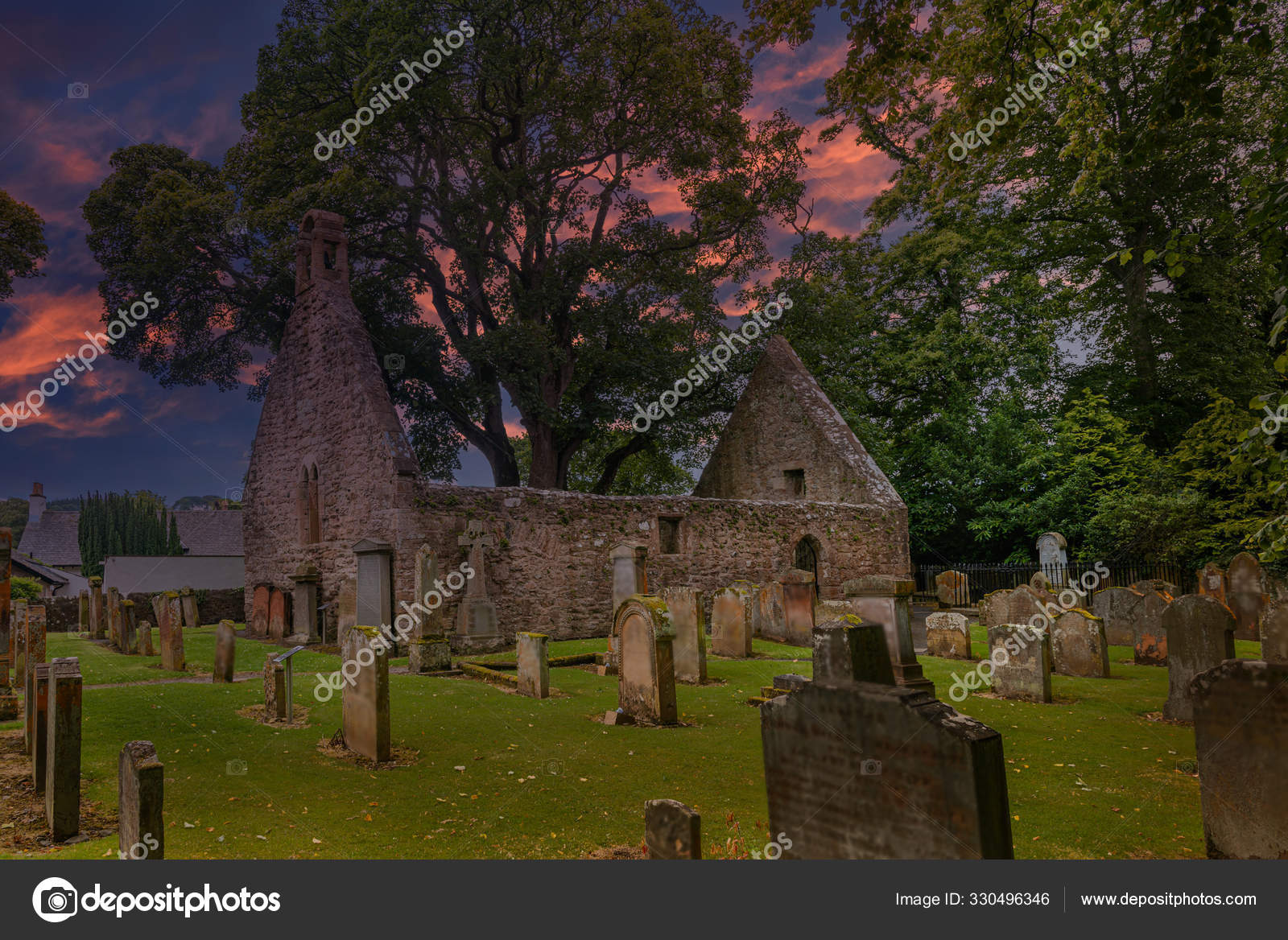 The Atmospheric & Spooky Auld Kirk in Alloway Ayr Scotland Stock Photo ...