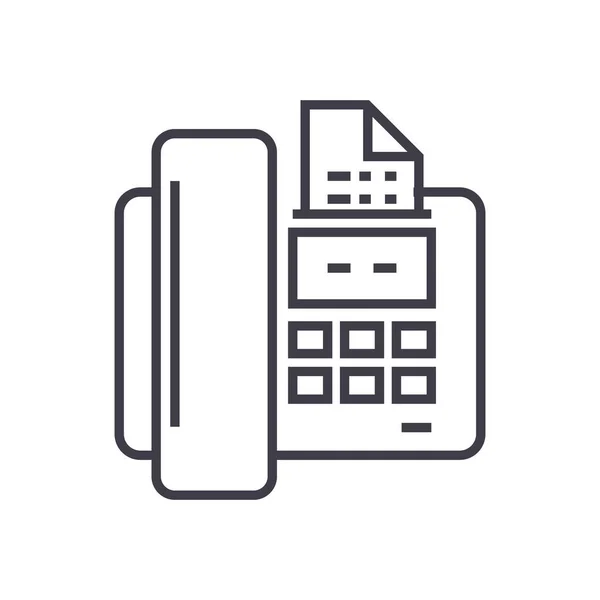 Sending a fax linear icon concept. Sending a fax line vector sign ...