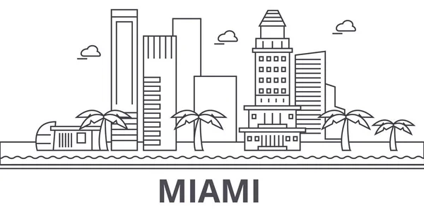 ᐈ Miami skyline drawing stock vectors, Royalty Free miami beach skyline ...