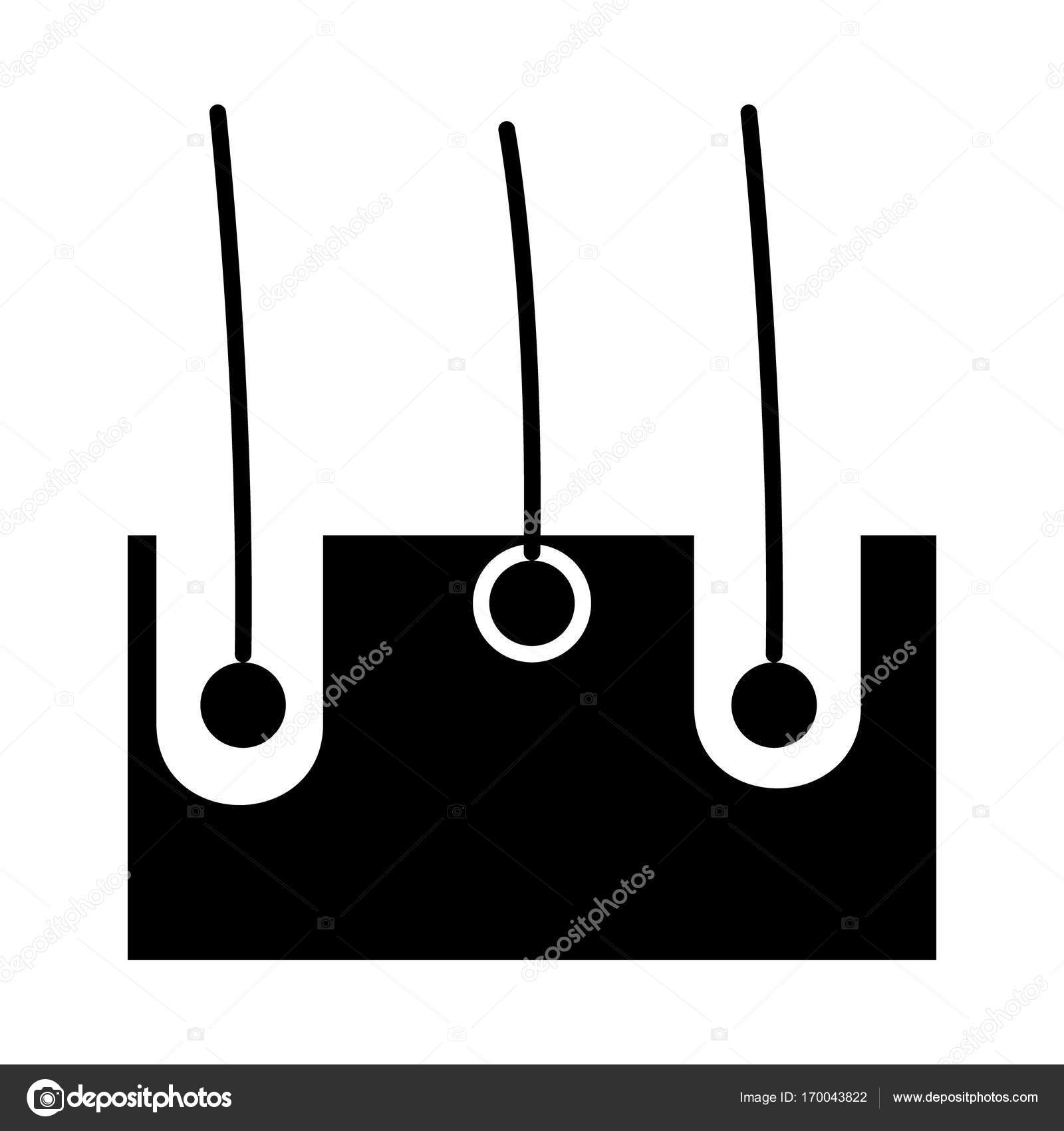 Skin structure icon, vector illustration, black sign on isolated ...