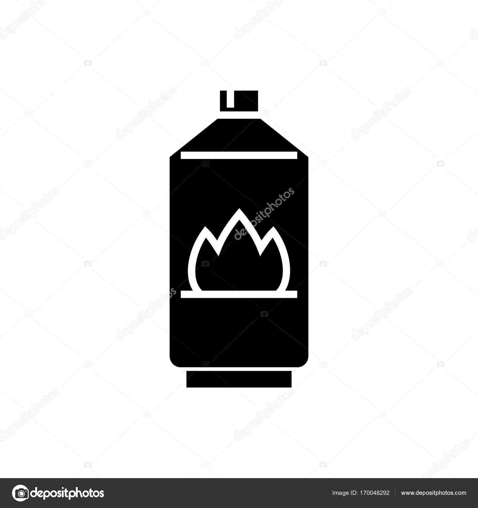 Gas icon, vector illustration, black sign on isolated background Stock ...