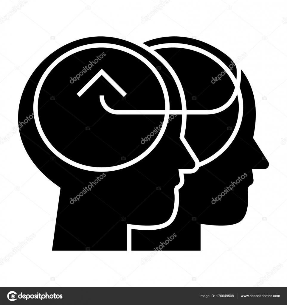 Collective decision icon, vector illustration, black sign on isolated ...