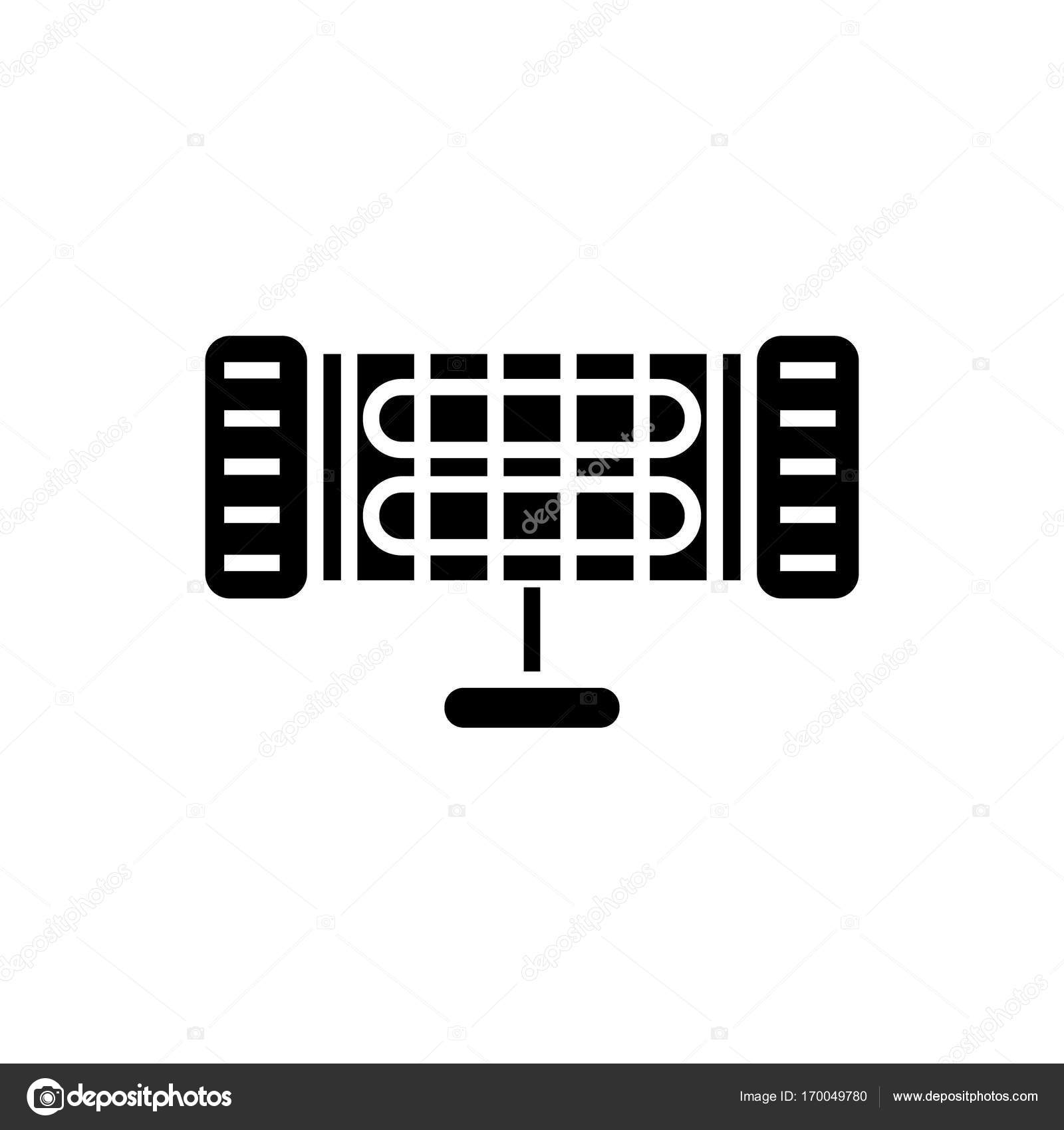 Infrared heater icon, vector illustration, black sign on isolated ...