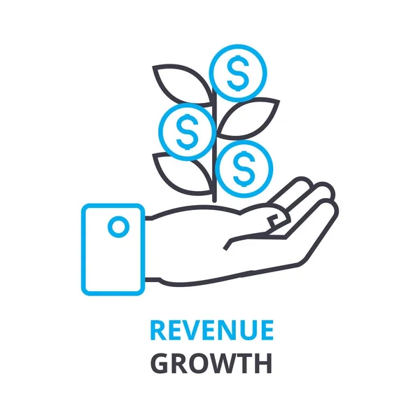Economic growth line icon, vector. Economic growth outline sign ...