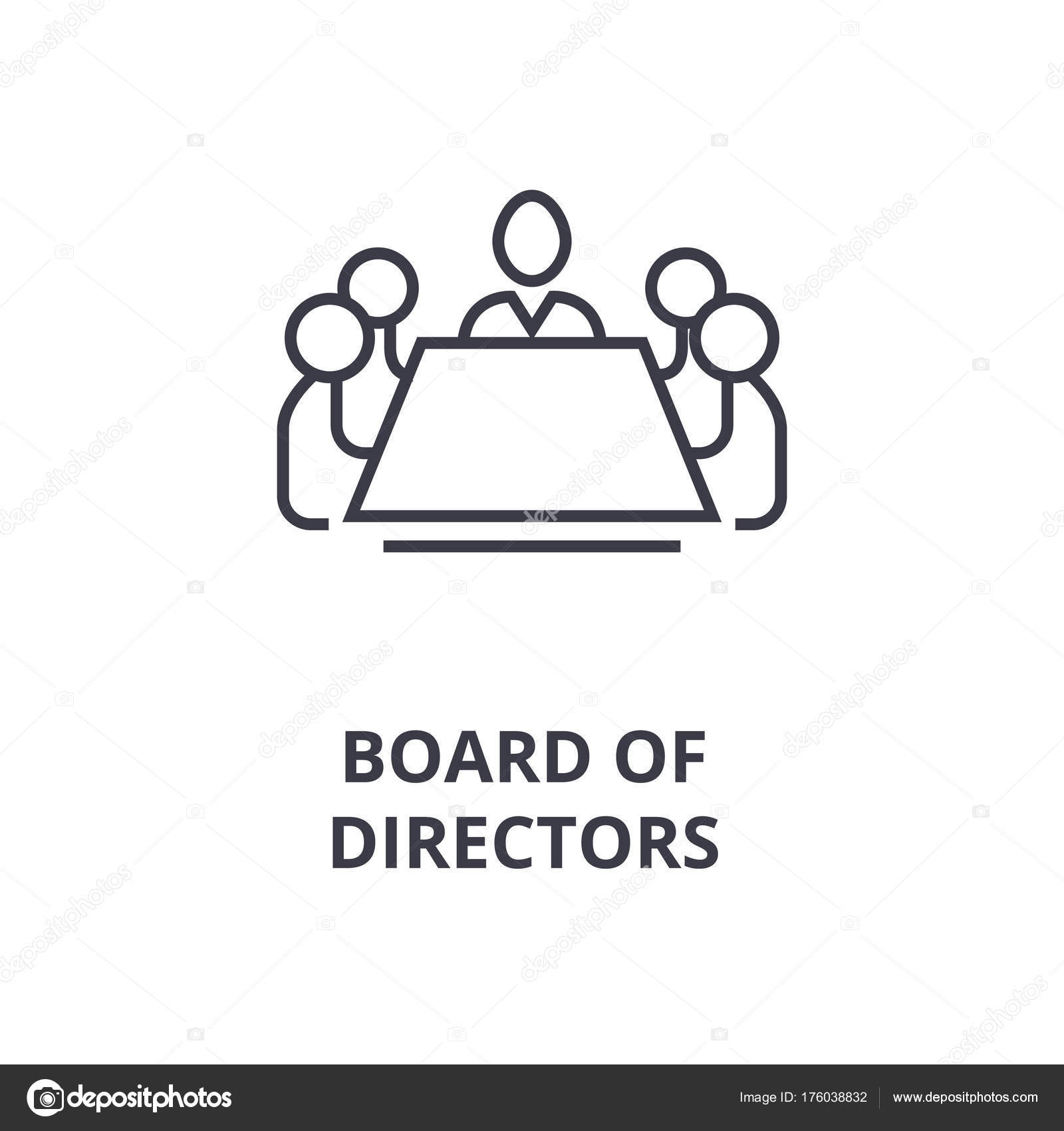 Tablero de directores icono de línea, signo de contorno, símbolo lineal ...