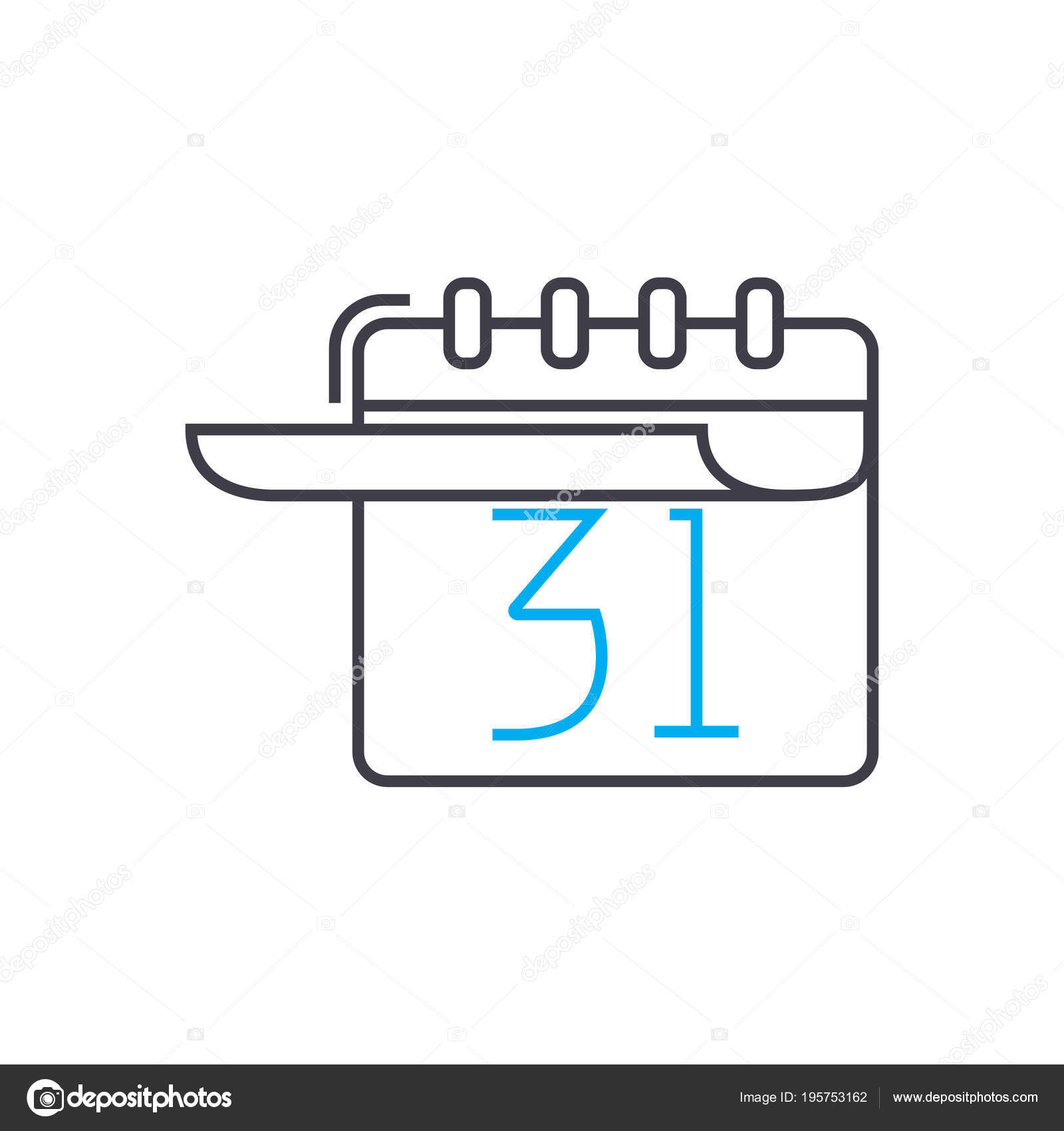 Long term planning vector thin line stroke icon. Long term planning ...