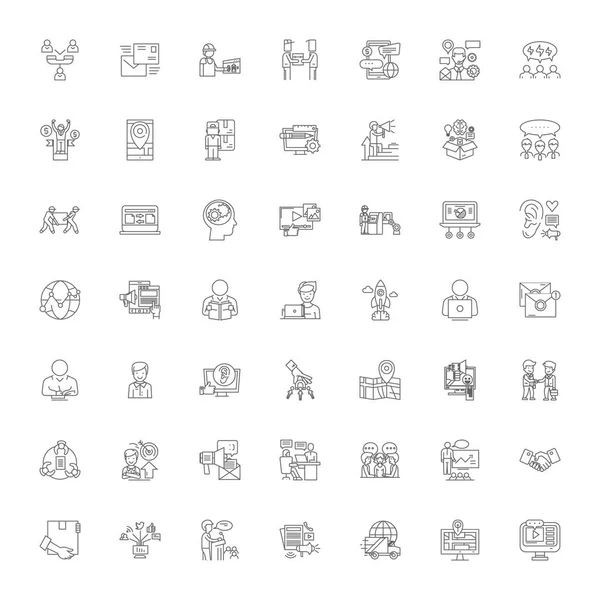 Programming Coding Linear Icons Signs Symbols Vector Line Illustration Set Stock Vector By