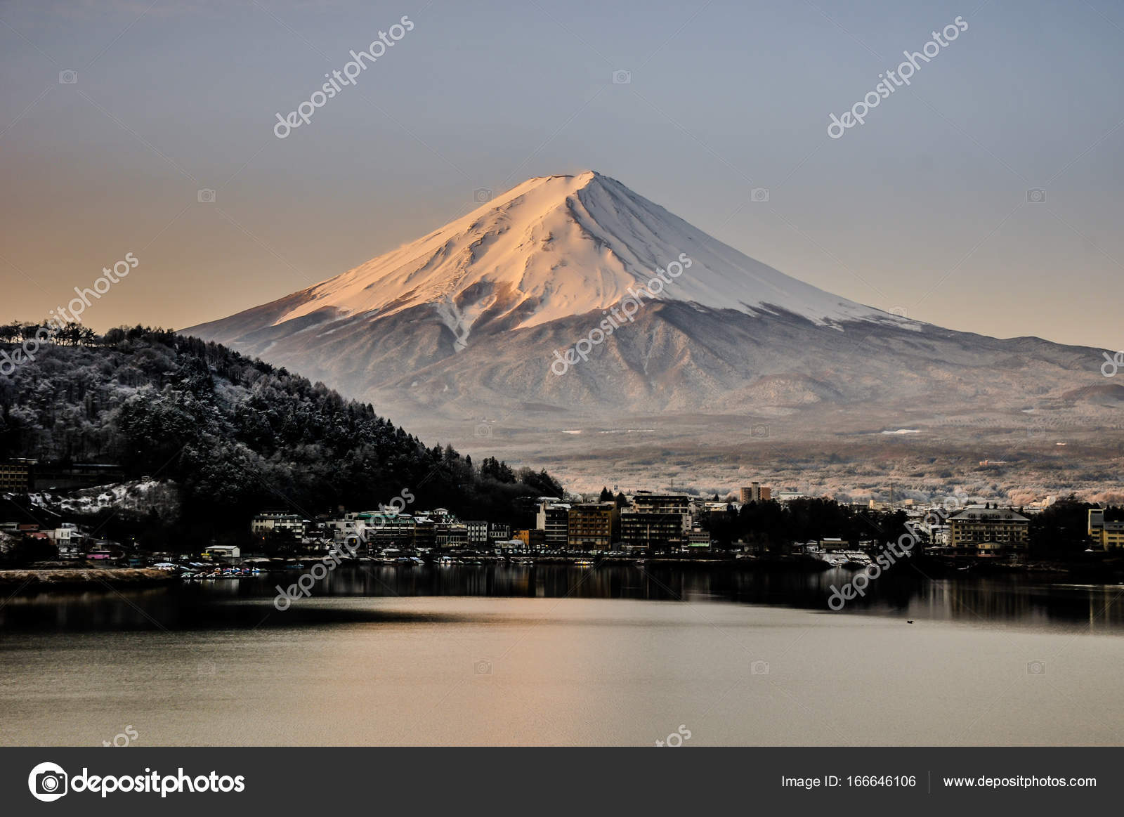 Fuji Autumn Kawaguchiko Lake Snow Landscape Fuji Famous Japan Mountain — Stock Photo © tpap8228 ...