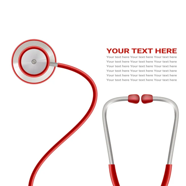 Realistic Stethoscope Isolated White Vector Illustration Icon Stock ...