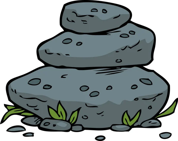 Doodle Stacked Stones White Background Vector Illustration Doodle ...