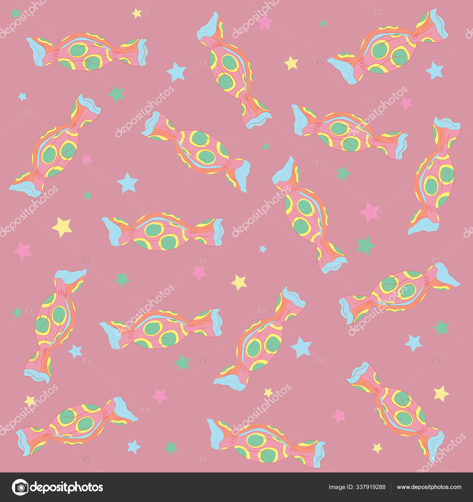 Sweet bright and tasty sweets. Vector background. Stock Vector by ...