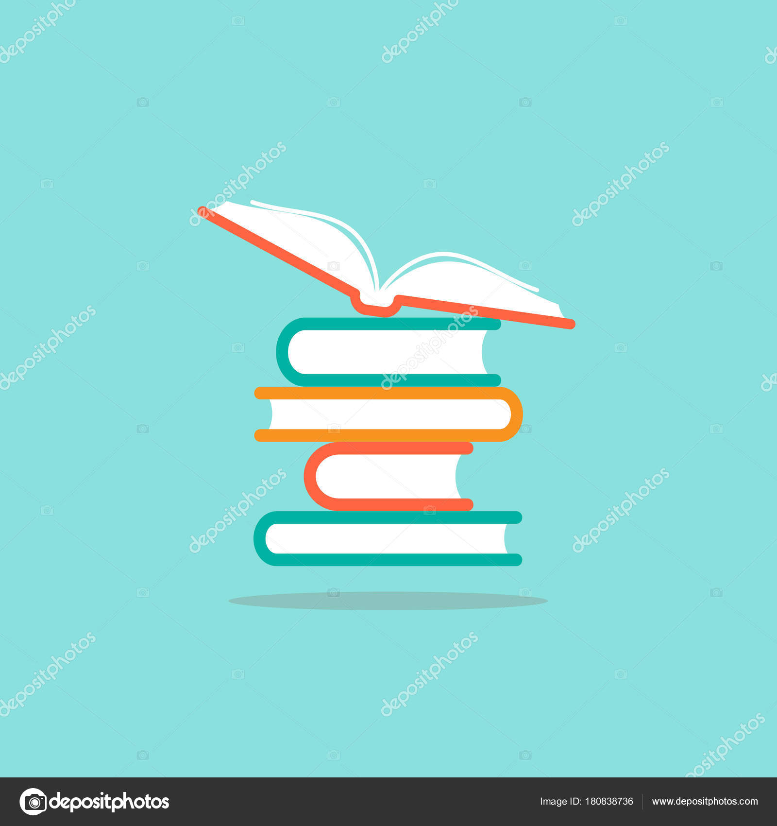 Blue And Orange Book Stack