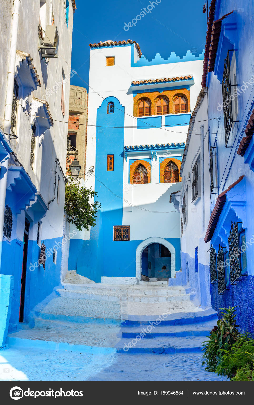 The blue city Chefchaouen Morocco — Stock Photo © DeyanD #159946584
