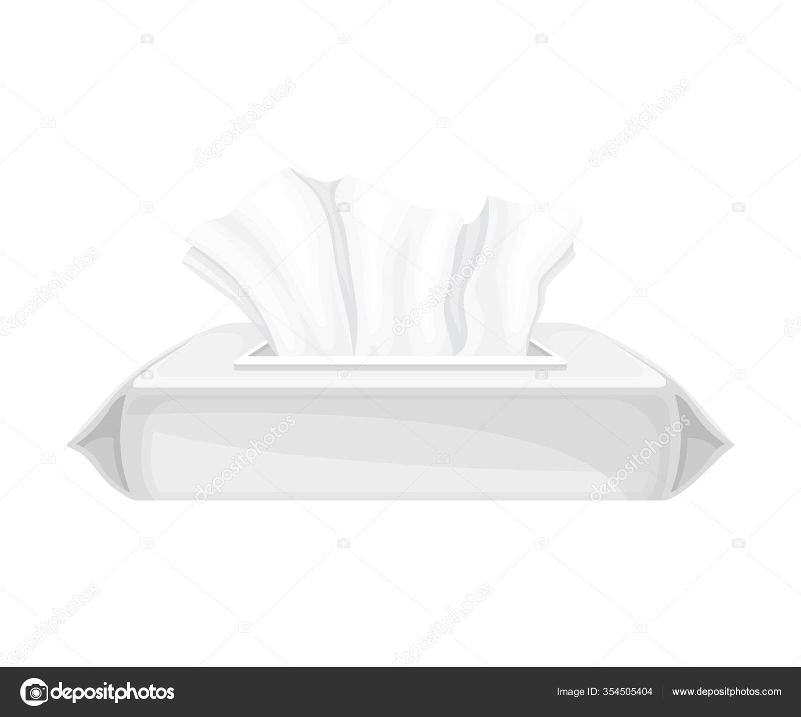Open Package of Wet Wipes or Tissues Isolated on White Background ...