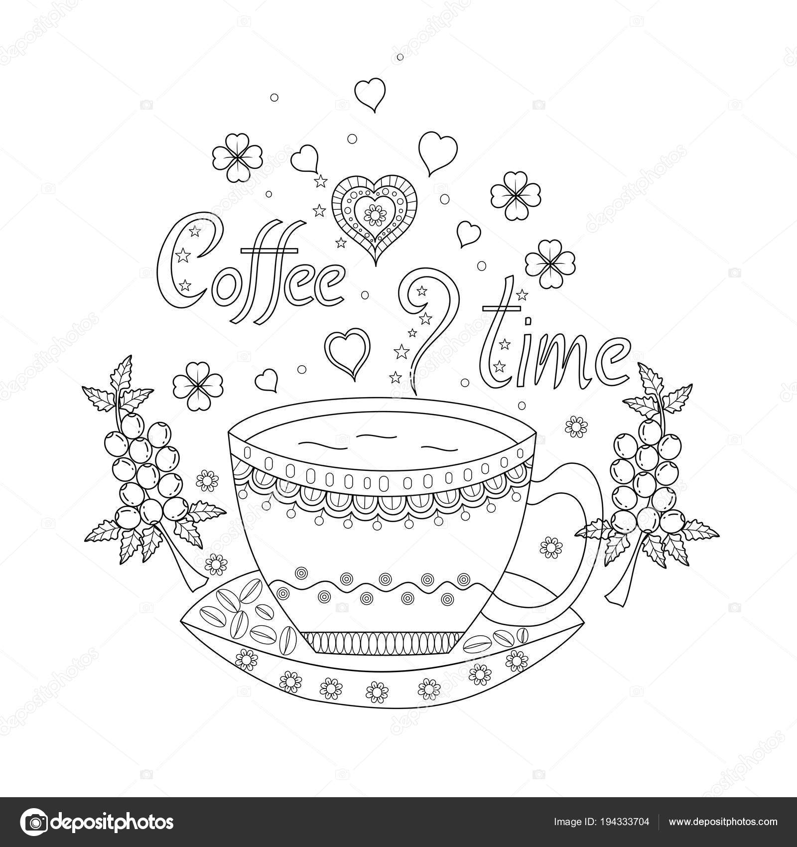 Coloring Book Page Adult Vector Illustration Hand Drawn Stock Vector by ...