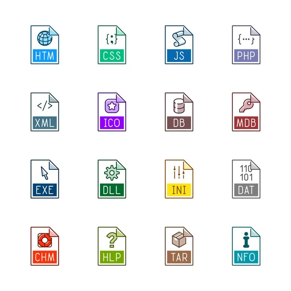 File type icons as labels set - zip, pdf, jpg, doc Stock Vector Image ...