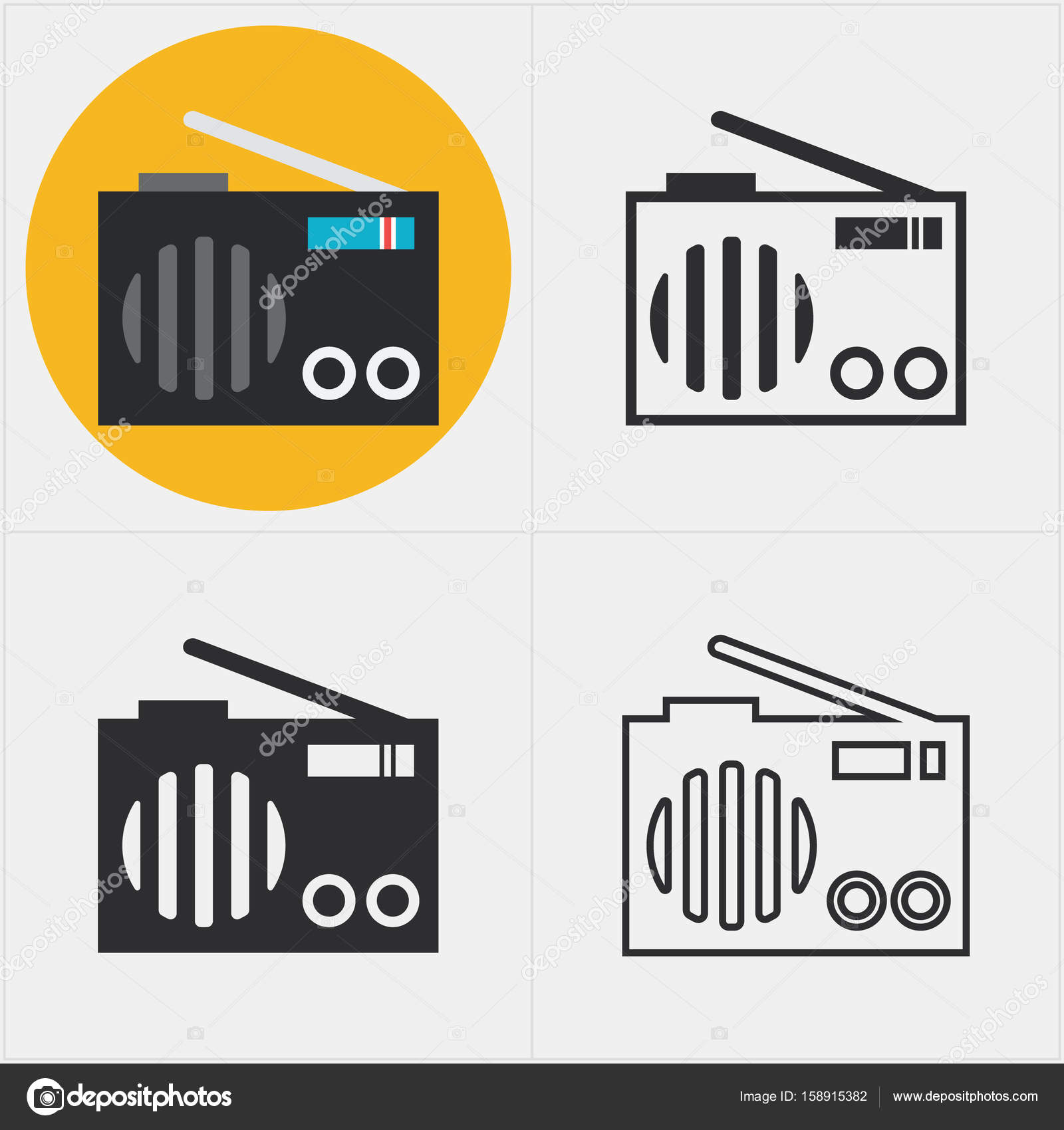 Vektor Radio dalam gaya apapun Vektor Stok oleh ©thesauruszone.com ...